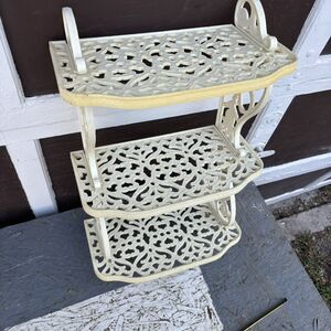 Homco | Accents | Filigree Triple 3 Tier Wall Shelf Plastic Homco Usa ...